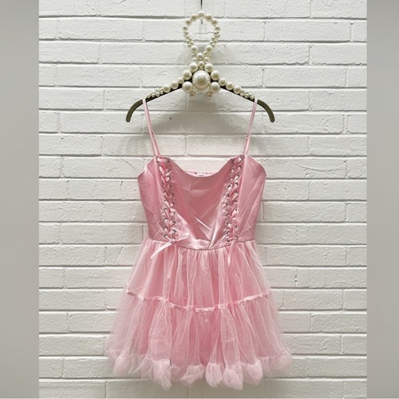 Dolls Kill | Dresses | Dolls Kill Tulle Ooh La La Lace Up Mini Dress ...